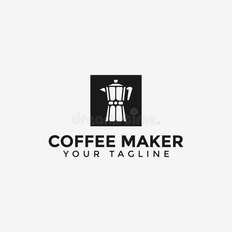 Classic Coffee Maker Moka Pot Logo Design Template Stock Illustration ...