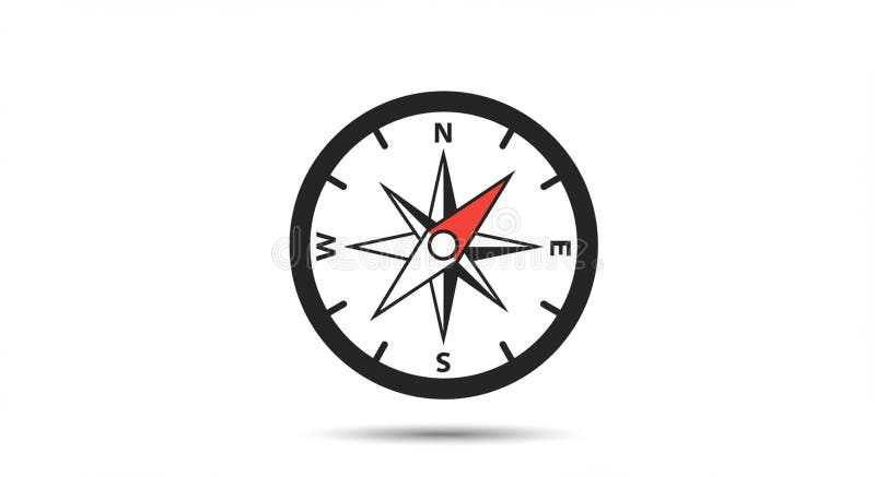 Illustration of a Classic Compass Rose Featuring Eight Cardinal and ...