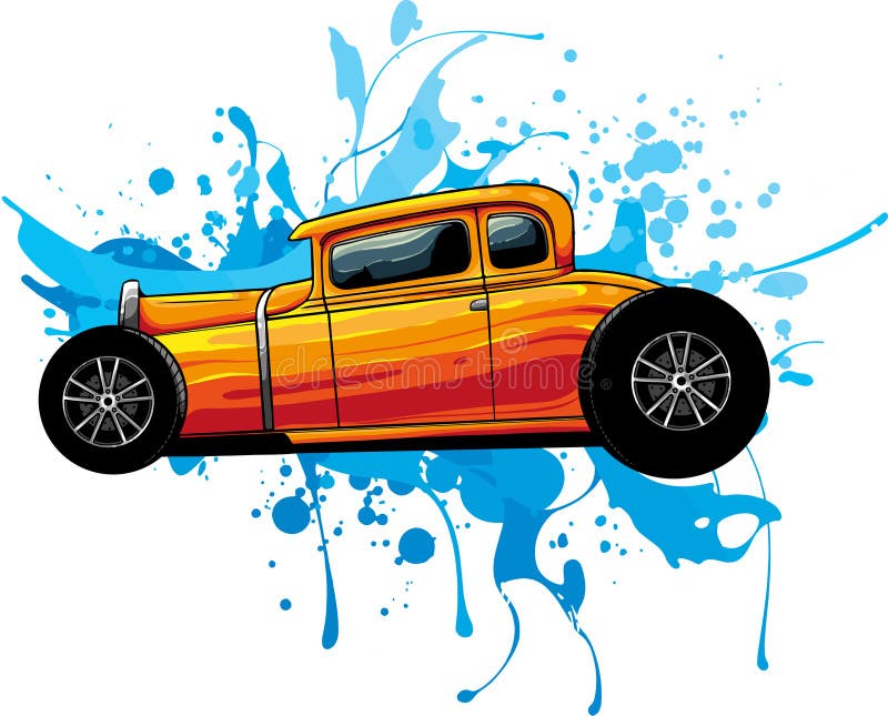 Vector Illustration of Classic Custom Rod Car Stock Vector ...