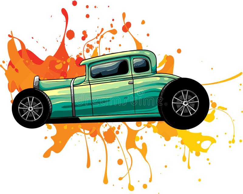 Classic Red Custom Street Rod Stock Illustrations – 106 Classic Red ...