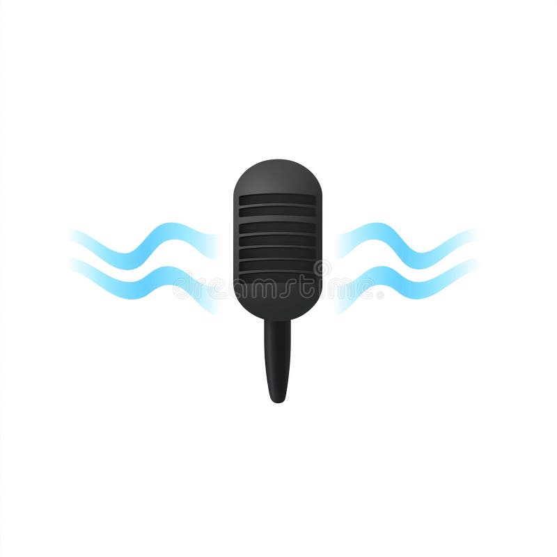Illustration of a Classic Studio Microphone Icon Stock Illustration ...
