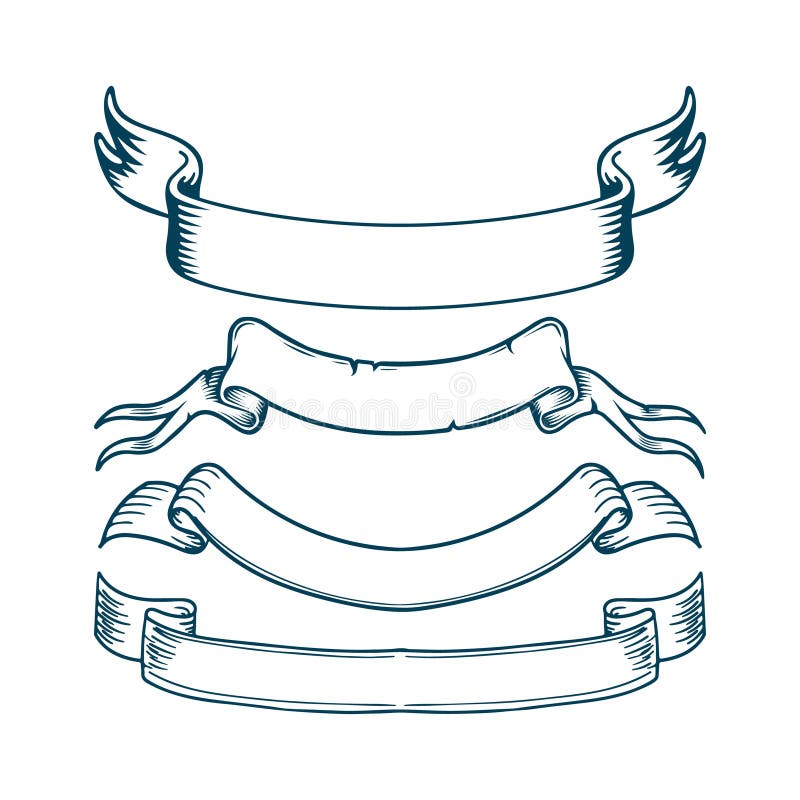 Illustration of Classic Vector Ribbons Stock Vector - Illustration of ...