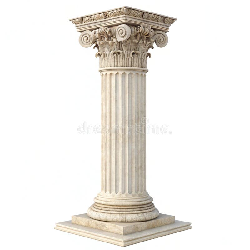 Pillar Architecture Illustration Isolated on White Stock Illustration ...