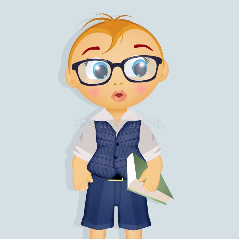 Baby genius stock vector. Illustration of glasses, physicist - 30041437