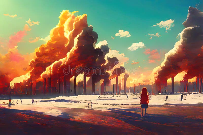 Climate Change, Climate Apocalypse, Pollution, Wildfires Stock ...