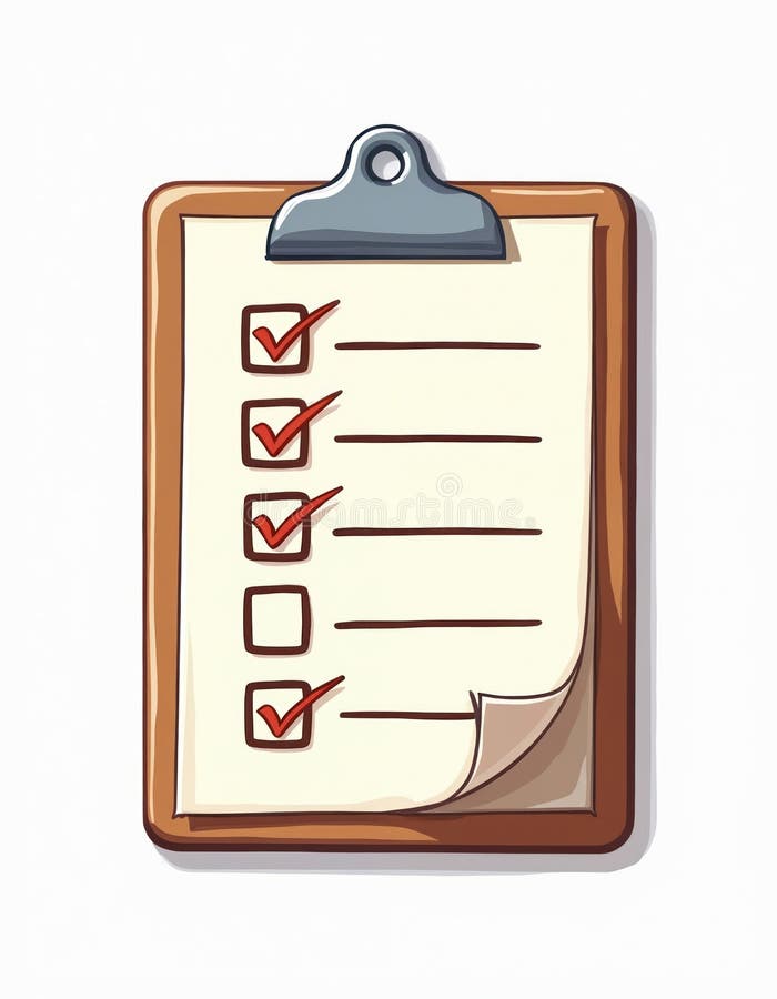 Checked Boxes Symbolize Organisation Stock Illustrations – 1 Checked ...