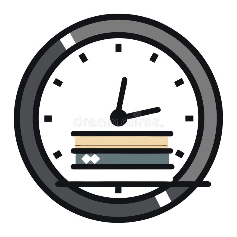 Time for Learning: Clock with Books, Education, Study, and Time ...