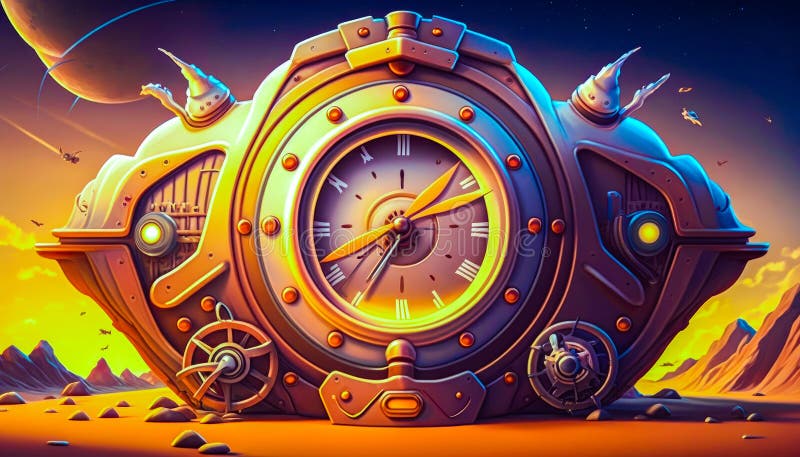 Cartoon Clock Face Alien Stock Illustrations – 18 Cartoon Clock Face ...