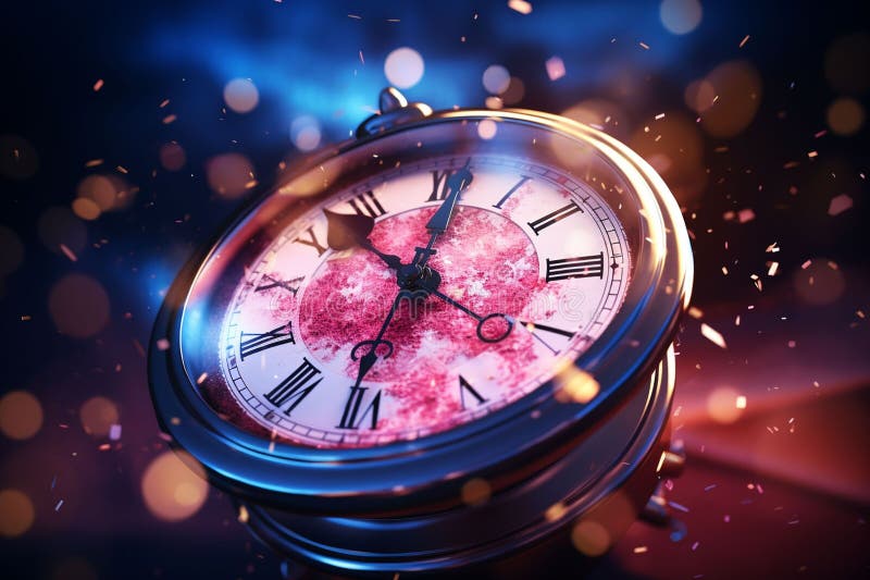 Illustration of a Clock Transitioning from the Stock Illustration ...