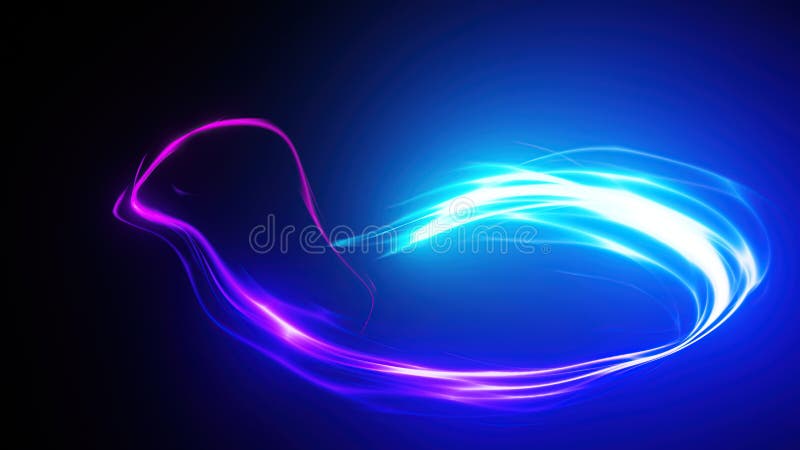 Illustration - Close-up of Abstract Red Light Trail Against Black ...