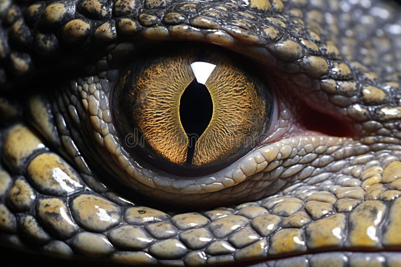 Close Up of the Eye of a Lizard Stock Illustration - Illustration of ...