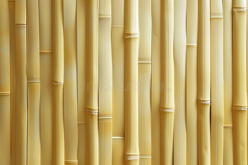 Close Up of a Light Yellow Bamboo Background Texture with Vertical ...
