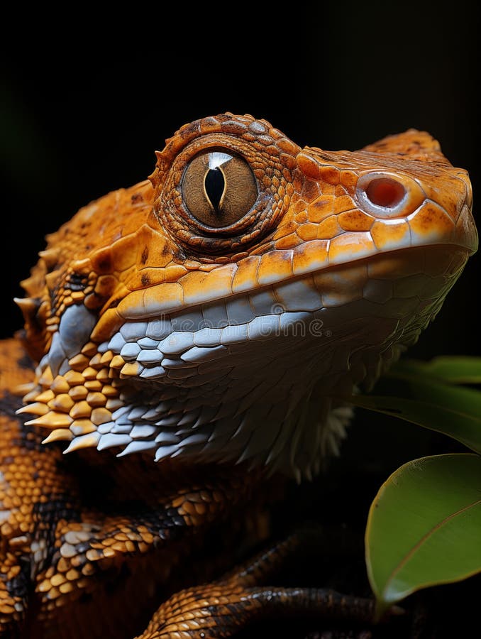 Close up of the lizard stock illustration. Illustration of exotic ...