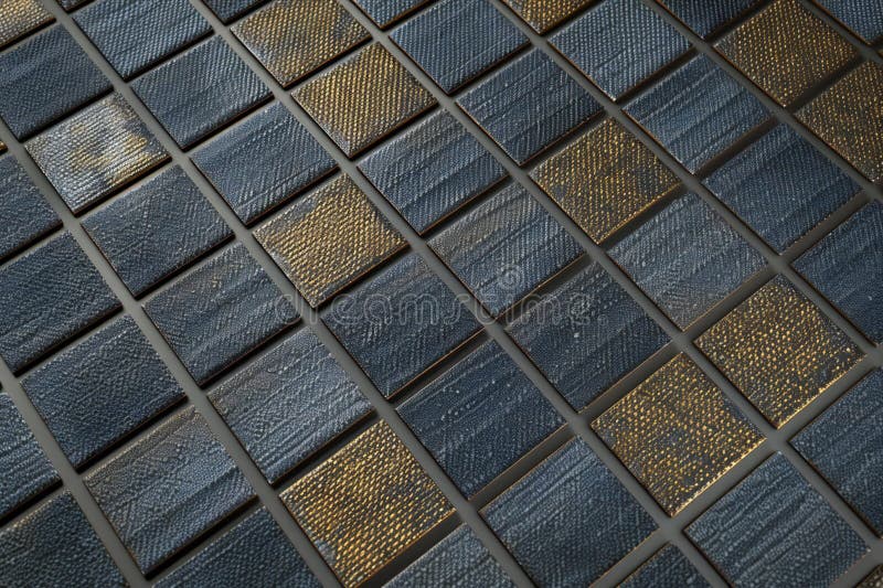 Close-up of a Metal Structure with a Pattern of Black and Gold Stock ...