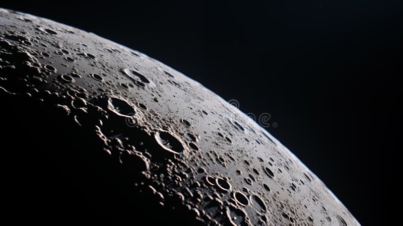 Close up of moon stock illustration. Illustration of cinematic - 303172770