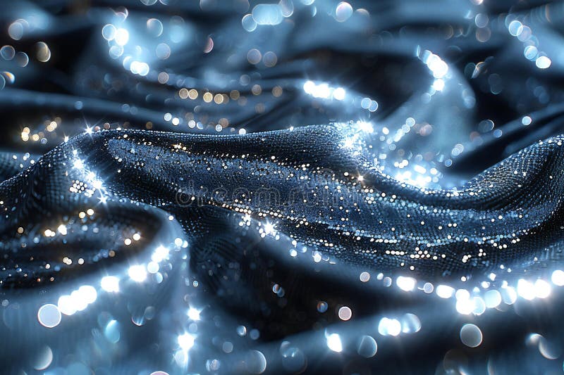 Close Up of Silver Sequin Fabric with Bright Light Shining through ...