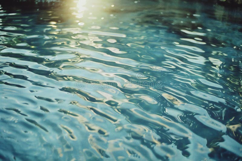 A Close Up View of a Pool with Ripples in it, High Quality, High ...