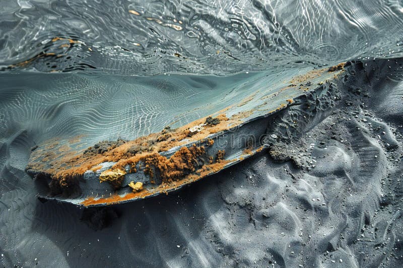 Closeup of the Bottom Edge of an Object with Flat Edges, Lying on Its ...