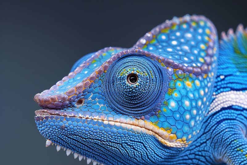 Closeup of the Skin Texture and Patterns on an African Chameleon ...