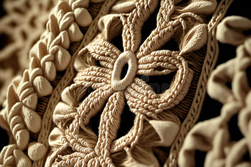 Closeup the Textures a Fabric Made with Beige Macra, Abstract, Textures ...