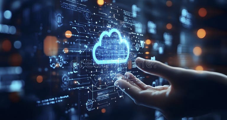 Cloud Computing, Data Storage, and Network Technology – Hands Holding Cloud Icon Stock Photo ...