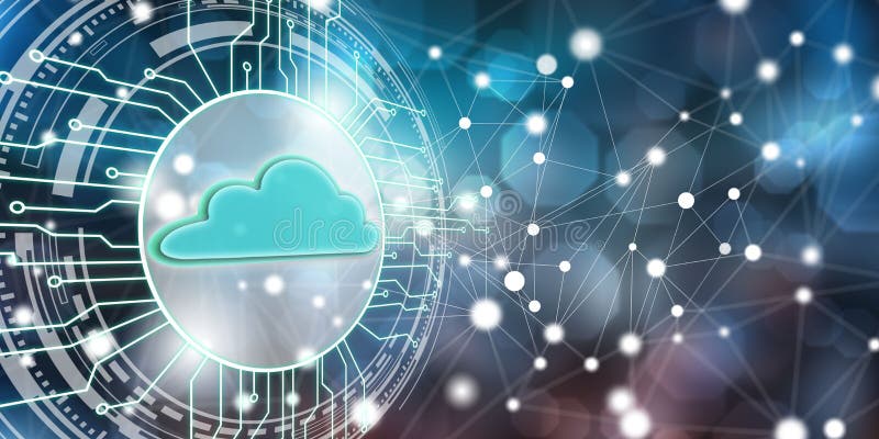 Concept of Cloud Computing System Stock Illustration - Illustration of ...