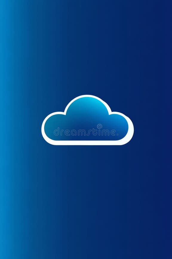 Illustration of a Cloud Icon on Blue Gradient Background for Technology ...