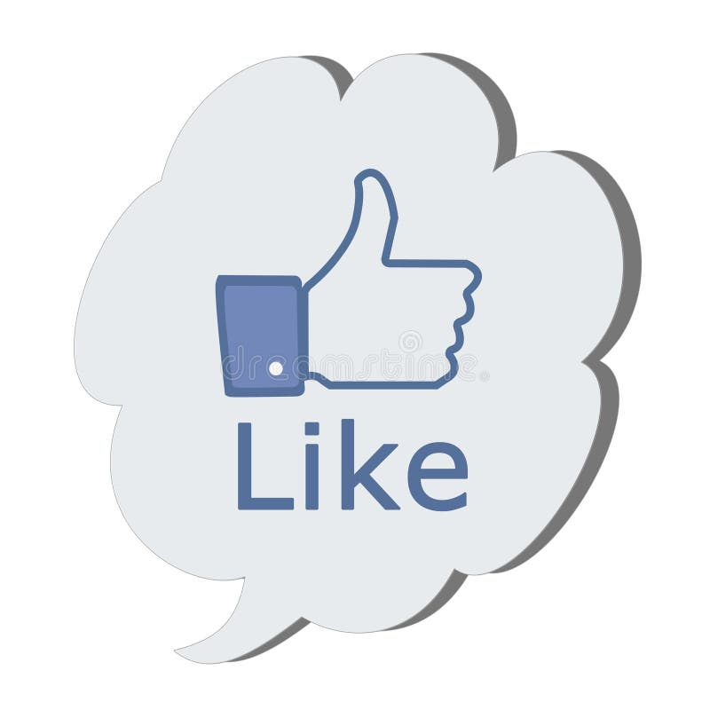 Thumb Up Like Button Isolated Editorial Stock Photo - Illustration of ...