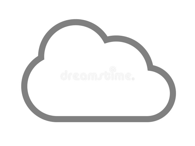 Illustration of Cloud Mark Icon Stock Illustration - Illustration of ...