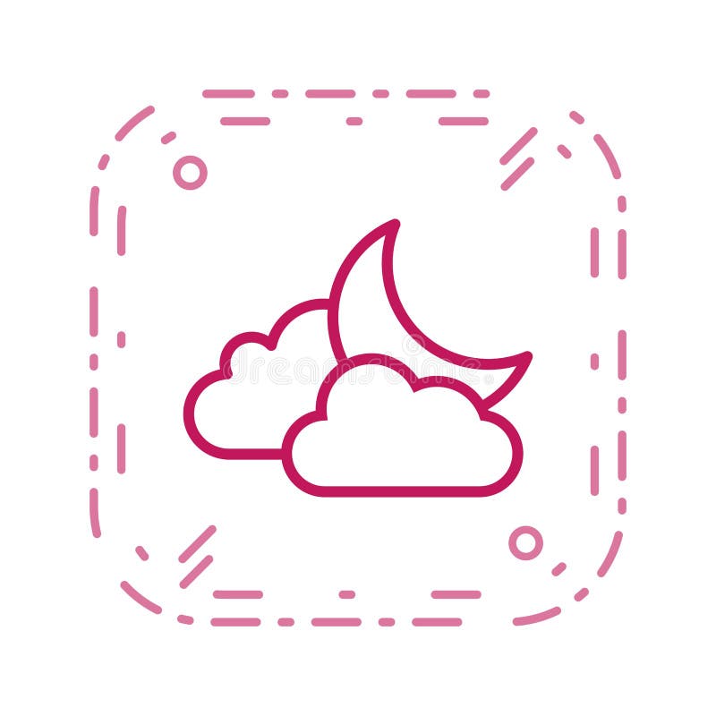 Illustration Cloud and Moon Icon for Personal and Commercial Use ...