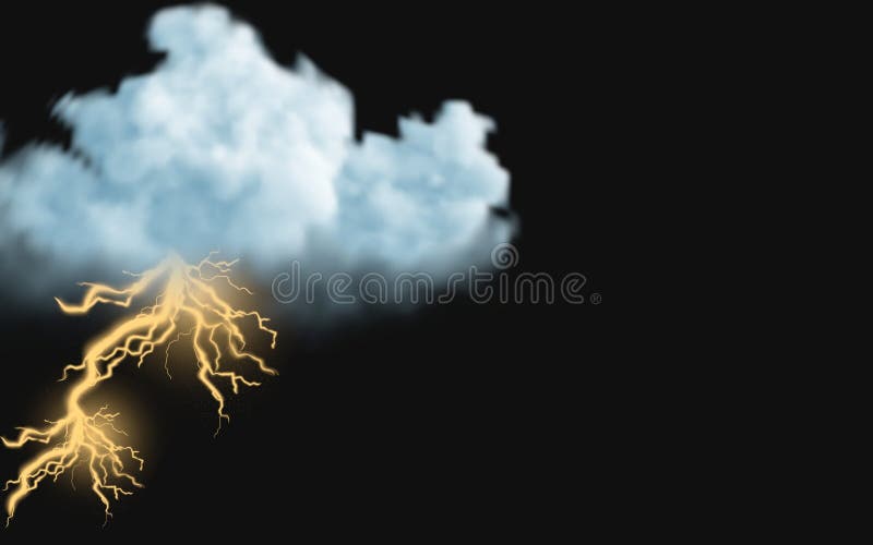 Illustration of Clouds and Scary Lightning Stock Illustration ...