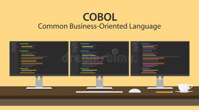 Illustration of COBOL - Common Business Oriented Language Programming ...