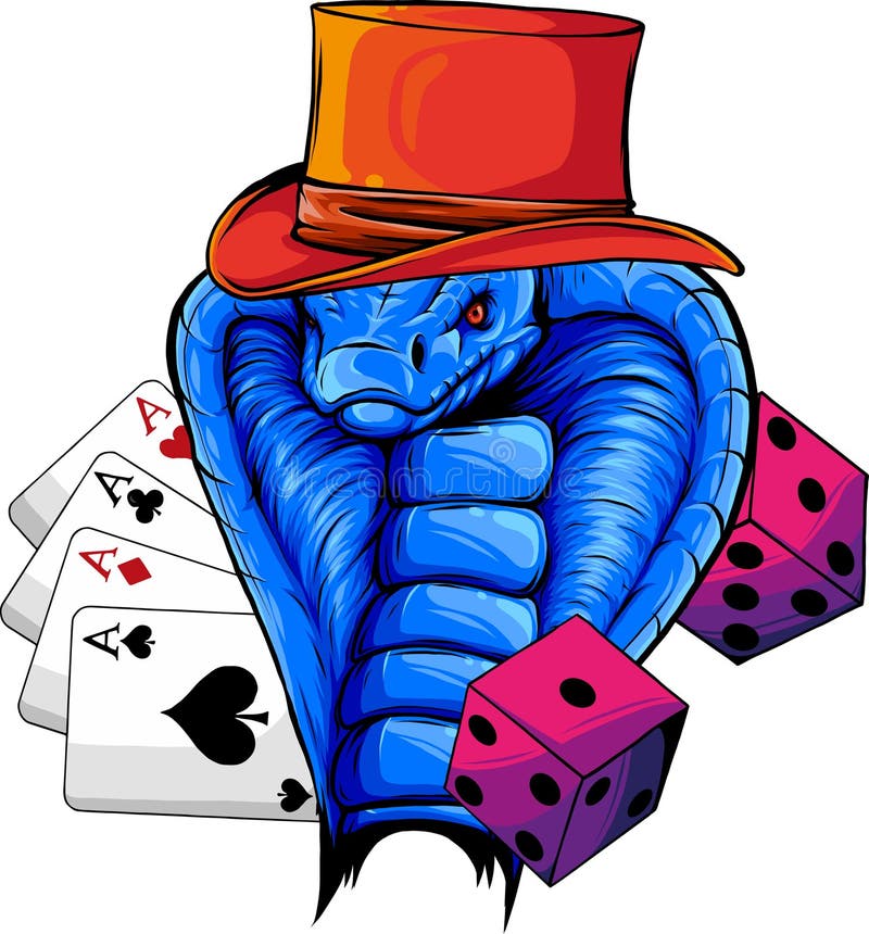 Vector Illustration of Cobra Snake Head with Hat Stock Vector ...