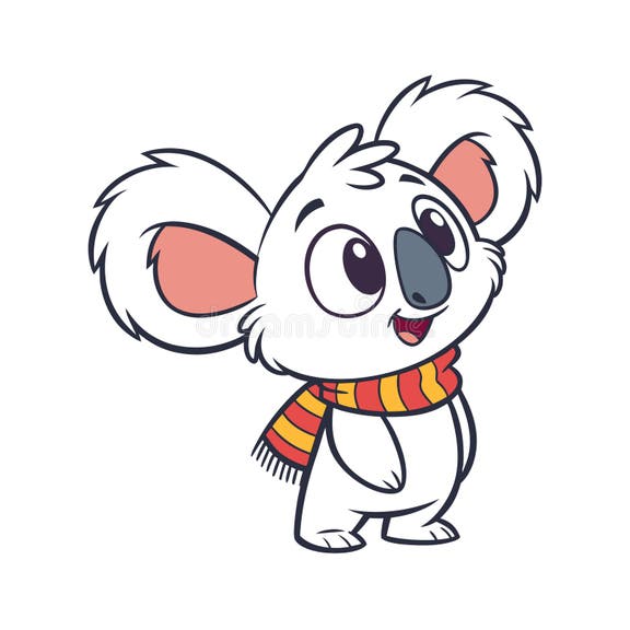 Coco the Cuddly Koala Charming Character Design Stock Vector ...