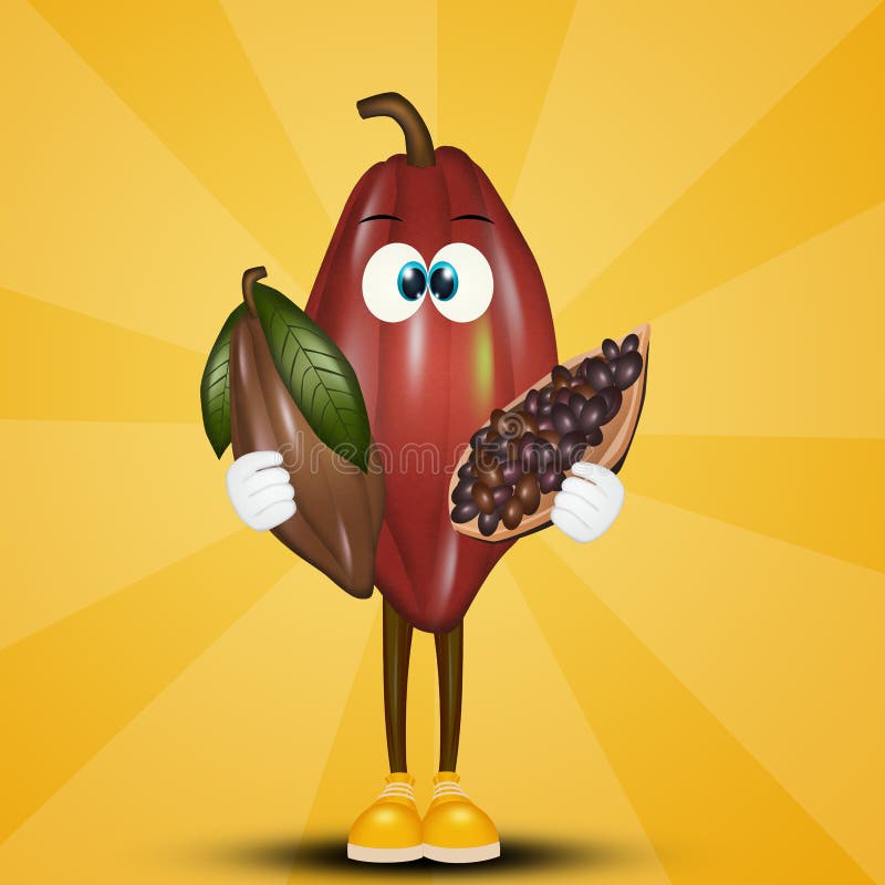 Illustration of Cocoa Cartoon Stock Illustration - Illustration of ...