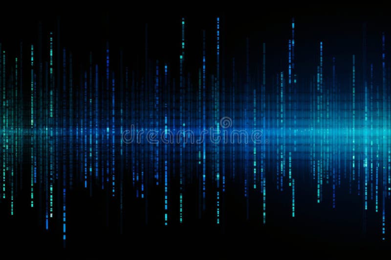 Illustration of Code Compiling with Matrix Inspired Blue Lines Against ...