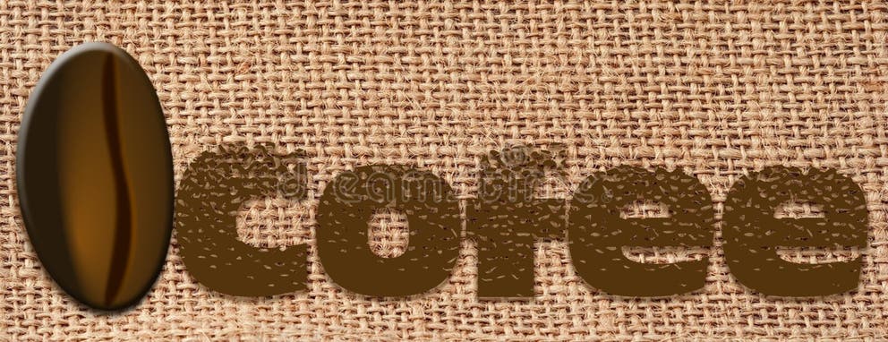 Title and coffee bean. stock illustration. Illustration of ingredient ...