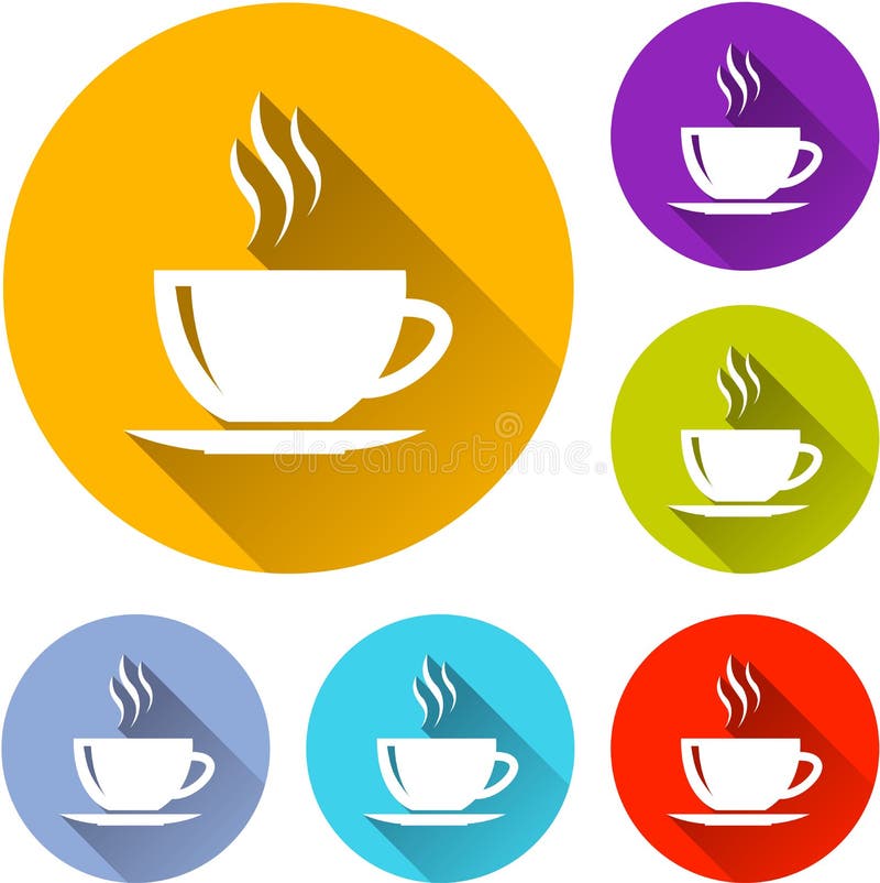 Coffee cup icons stock vector. Illustration of cafe - 107779296