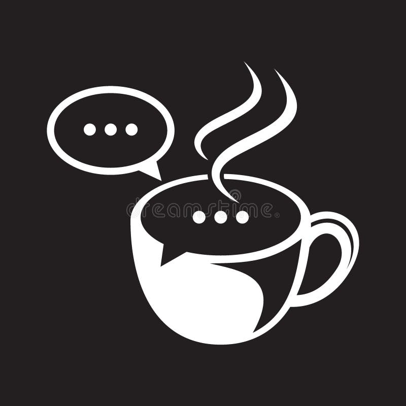 Coffee mug and chat stock vector. Illustration of chat - 216046913