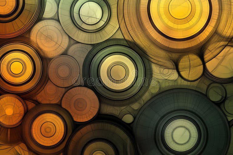 Illustration of a Collection of Abstract Circular Patterns in Various ...