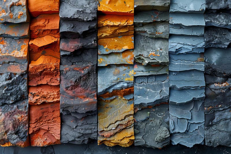 Illustration of Collection of Rocks in Different Colors, High Quality ...
