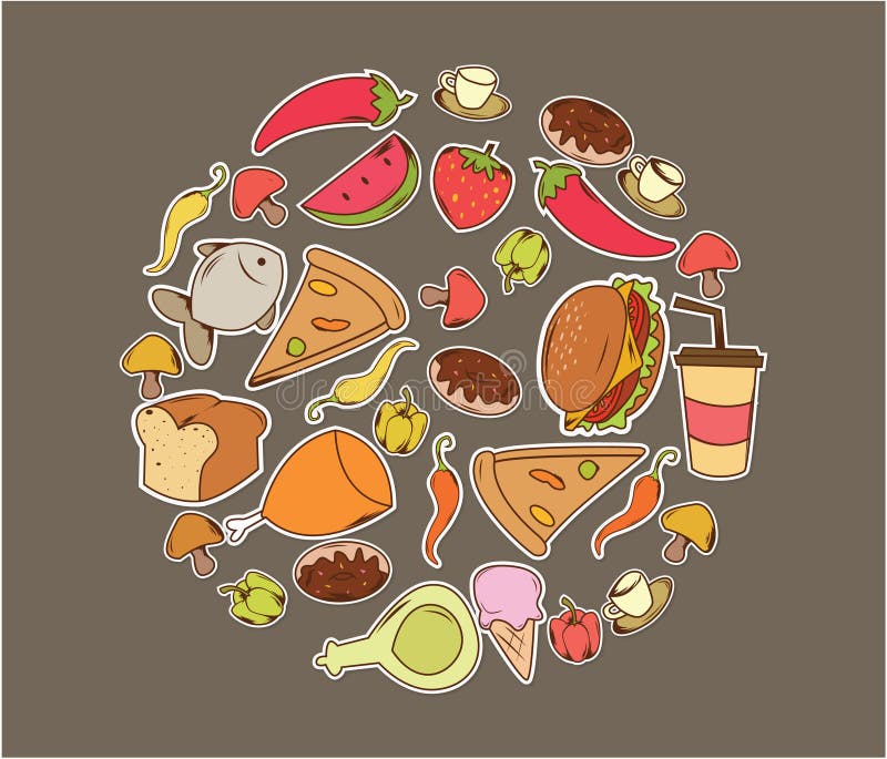 Illustration Collection of Set Vector Food Stock Vector - Illustration ...