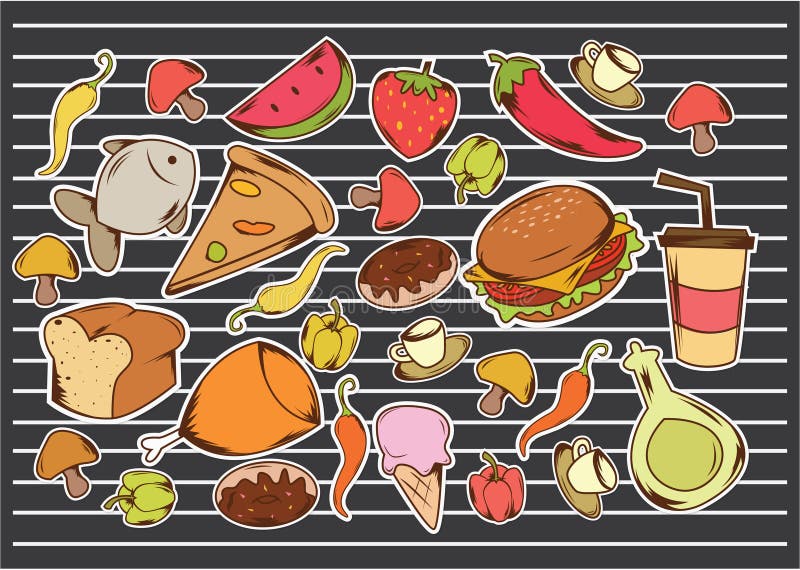 Illustration Collection of Set Vector Food Stock Vector - Illustration ...