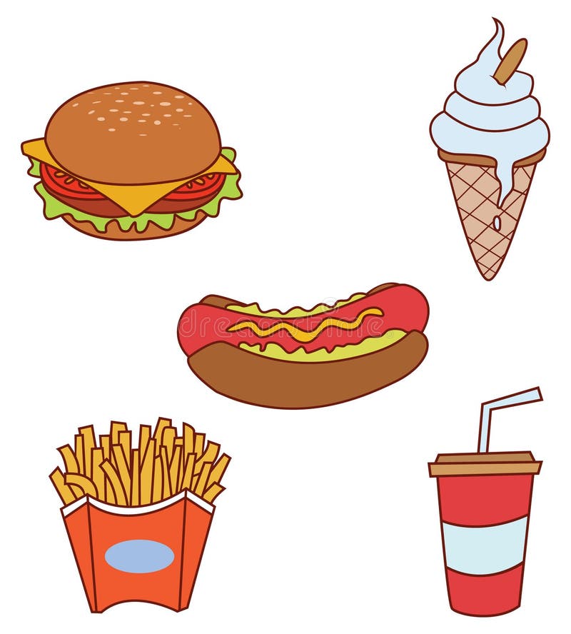 Illustration Collection of Set Vector Junk Food Stock Vector ...