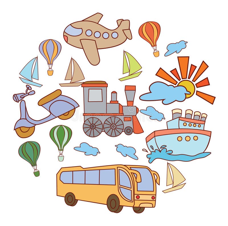Illustration Collection of Set Vector Transportation Stock Vector ...