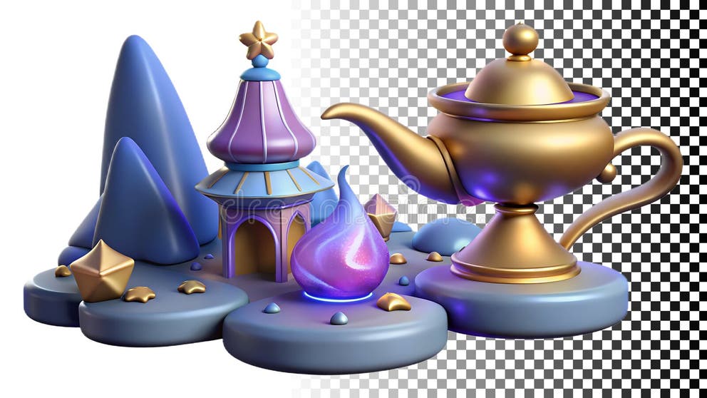 Magic Items Display, Whimsical Fantasy Objects Arrangement Png ...