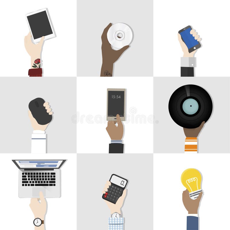 Illustration of Collection of Technology Stock Illustration ...