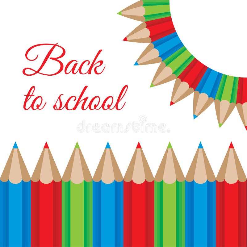 Illustration of a Color Pencils Frame. Stock Vector - Illustration of ...