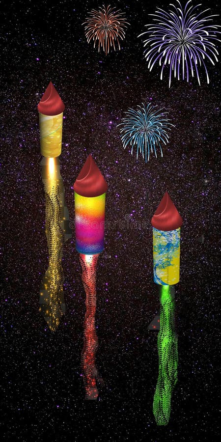 Rocket explosion. stock illustration. Illustration of sparks - 184235378