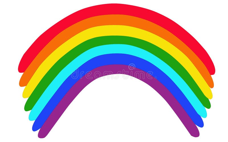Image of Rainbow on a White Background. Stock Illustration ...